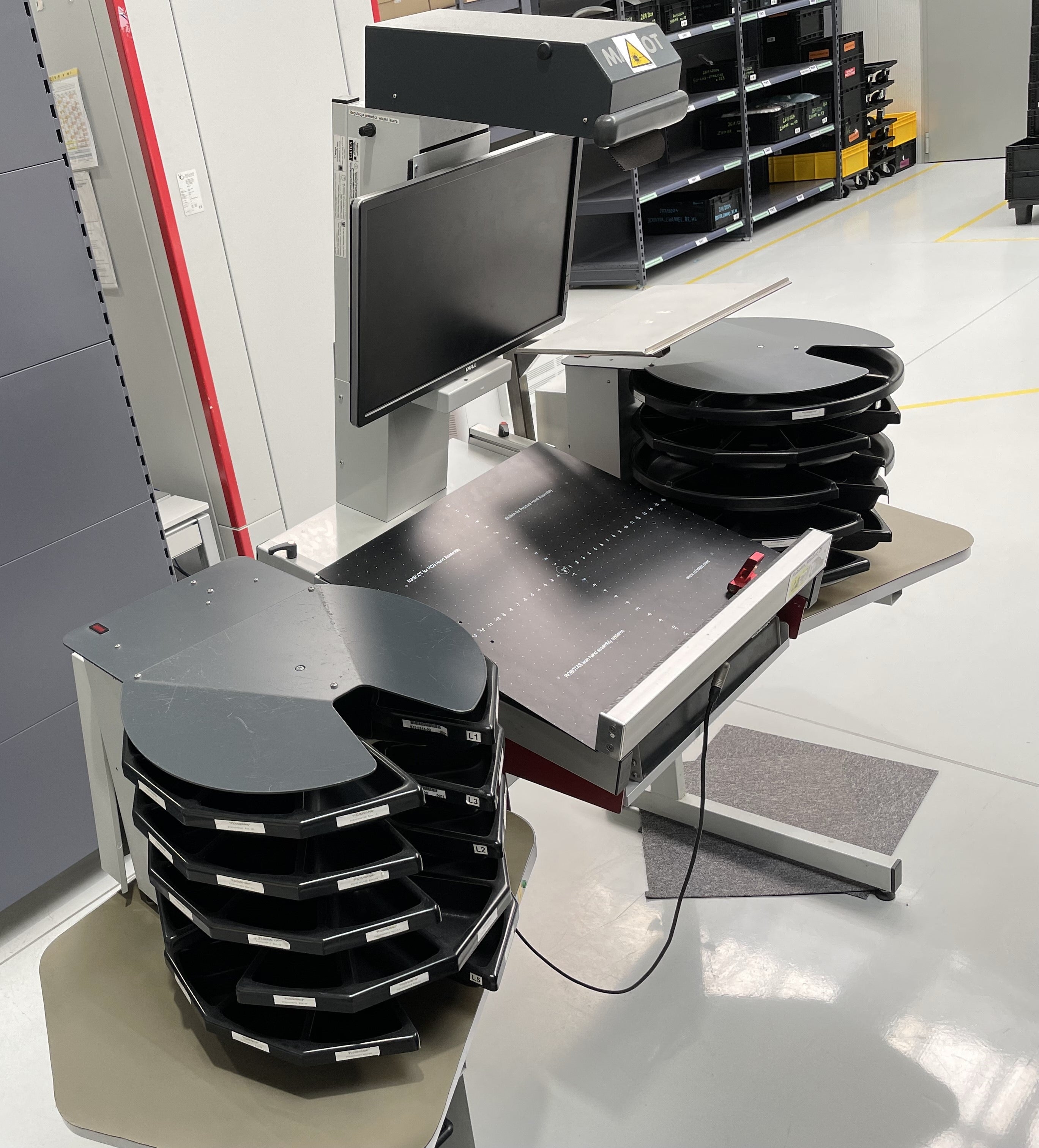 ROBOTAS Mascot Laser - LH 230813A, PCB Assembly Table, vintage 2007 – Electrotech